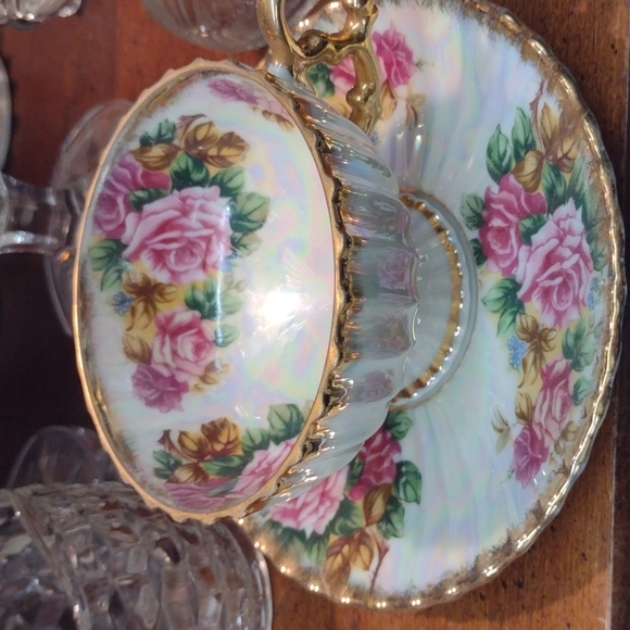 Accents | Collect Hand Painted Made In Japan Floral Rose Tea Cup 245 ...
